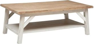 Atmosphera Atmosphera - Table basse Olbia en acacia 120x70cm blanc créateur dintérieur