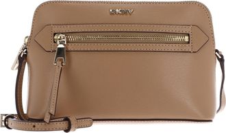 DKNY Womens Bryant Ave Mid Flap Crossbody, Cappucino, One size