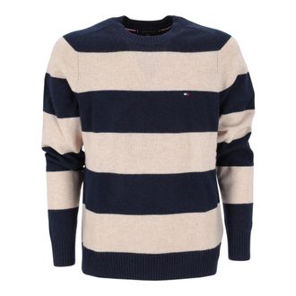 Tommy Hilfiger Lambswool Crewneck Sweater - - Knitwear - Herren - Mehrfarbig - S