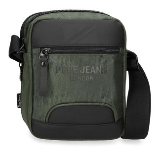 Pepe Jeans London Bromley Umhängetasche Grün 17x22x7,5 cm Polyester, grün, Talla única, Umhängetasche