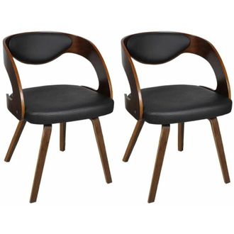 vidaXL Vidaxl - Chaises &agrave; manger lot de 2 marron similicuir