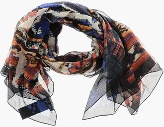 Balmain Printed Silk and Cotton Foulard size Unica