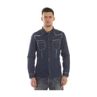 Daniele Alessandrini Homme, Chemises, Bleu, Taille: S Camicia Tre