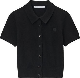 Alexander Wang Poloshirt mit Logo-Stickerei - Schwarz