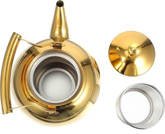 UPKOCH Teekessel Edelstahl 1l Mit Filter Wasserkocher Induktionsherd Geeignet Stabiles Griff Design Rostfrei Für Zuhause Küche