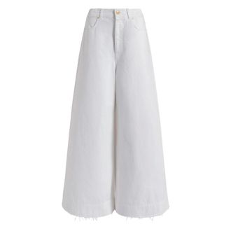 Alberta Ferretti Femme, Pantalons, Blanc, Taille: 36 FR Wide Pantalons
