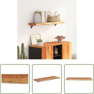 vidaXL Akazienholz Wandregal - Wandregal 80x30x2,5 cm Rechteckig Massivholz Akazie Baumkante