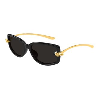Bottega Veneta Knot Rechteckige Sonnenbrille - - Accessories - Damen - Schwarzk - 59 MM
