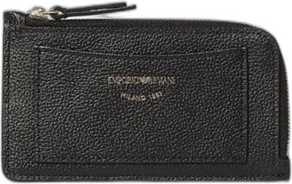 Emporio Armani Rei&szlig;verschluss-Ledergeldb&ouml;rse - - Accessories - unisex - Schwarzk - ONE SIZE