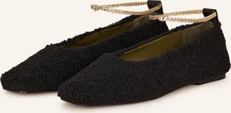 MARIA LUCA Maria Luca Teddyfell-Ballerinas Augusta schwarz