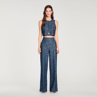 Sandro Pantalon &agrave; sequins