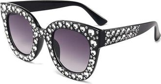 Generic Lunettes de soleil carrées en cristal Love lunettes de soleil pour vacances plage (couleur : A, taille : moyen) 2026