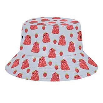 Generic Grenouille Fraise-1 Chapeau Soleil Respirant Chapeaux De Visière Unisexe Casquettes Visières pour Jardinier Camping Voyage