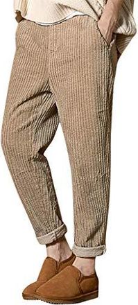 Generic Pantalon thermique dhiver pour femme - Pantalon de jogging grandes tailles - Pantalon sarouel taille haute - Pantalon en velours c&ocirc;tel&eacute; &eacute;pais - Pantal