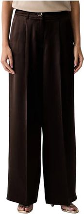 Guess Pantalon Large Flora - Femme - Pantalons - Brun - Taille: 42 FR