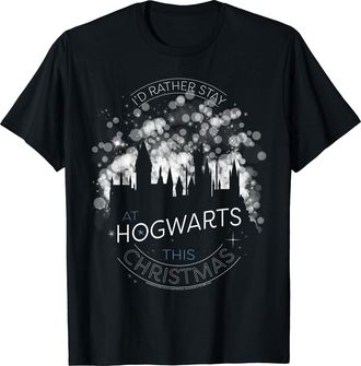 Harry Potter Weihnachten Harry Potter Id Rather Stay At Hogwarts This Christmas T-Shirt