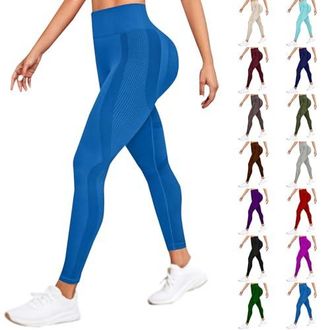 Generic Legging anti-cellulite pour femme - Taille haute - &Eacute;lastique - Long - Opaque - Pantalon de sport - Push Up - Pantalon de yoga - Lifting - Pantalon de 