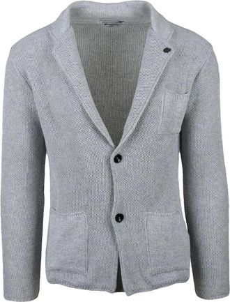 Daniele Alessandrini Homme, Vestes, Gris, Taille: L Giacca in maglia