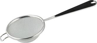 Fackelmann 42312 Petite passoire Chinois, Petit Tamis de Cuisine, Tamis, passoire, Chinois, Acier Inoxydable, Plastique, Noir, 7 cm