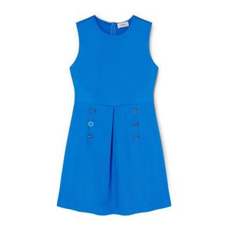 Motivi Femme, Robes, Bleu, Taille: 34 FR Robe fourreau avec pli creux