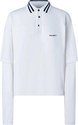 Halfboy Halfboy, Femme, Tops, Bleu, Taille: 38 FR Polo Manches Longues