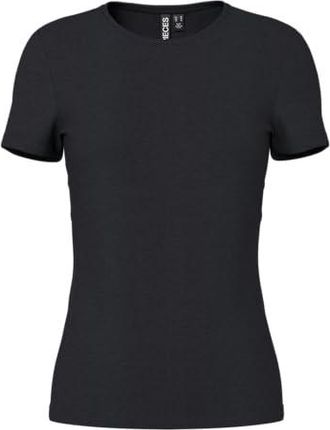 Pieces Pcsirene Tee Noos, T-Shirt Femme, Noir (Black Black), 42 (Taille Fabricant: X-Large)