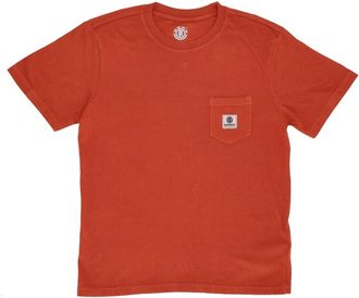 Element Tasche Pigment Tee Crew-Neck T-Shirt - - Tops - Herren - Braun - S