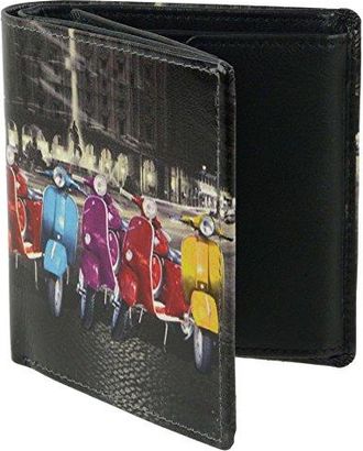 Golunski Hommes - Portefeuille cuir trois volets motif scooter vespa dans bo&icirc;te cadeau Golunski