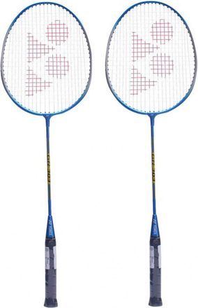 Yonex GR 303 Badminton Schläger 2018 Professionelle Anfänger Praxis Schläger mit Face Cover Edelstahl Schaft - 2 Stück, Unisex, blau, Pack of 2