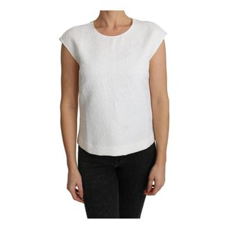 Dolce & Gabbana Blumenbesticktes Top Wei&szlig; - - Blouses & Shirts - Damen - Wei&szlig; - 2XS