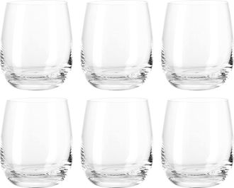 Leonardo Leonardo Tivoli Trink-Gläser 6er Set, spülmaschinenfeste Wasser-Gläser, Trink-Becher aus Glas im modernen Stil, klein, 360 ml, 020960