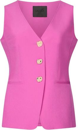 Liu Jo Femme, Vestes, Violet, Taille: 40 FR Gilet Regular Fit