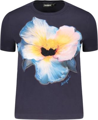 Desigual Femme, Tops, Bleu, Taille: 36 FR T-Shirt &agrave; Manches Courtes Stockholm