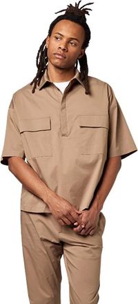 Alpha Studio Homme, Chemises, Beige, Taille: S Bowling Shirt
