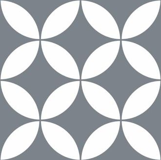 Draeger Draeger Paris - Fliesenaufkleber für Wandfliesen - Ideal für Küche und Bad - Set mit 6 quadratischen Aufklebern Motiv Rosetten grau und weiß 15 x 15 c