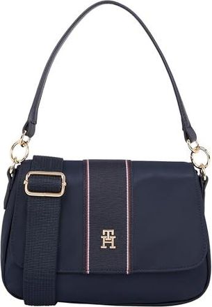Tommy Hilfiger Sac à Bandoulière Sac Femme Popy avec Poignée, Bleu (Space Blue Corp), Taille Unique