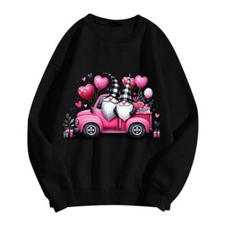 Generic 2026 Sweat-shirt &agrave; col rond pour homme et femme pour la Saint-Valentin d&eacute;contract&eacute; (2), Noir, XXL