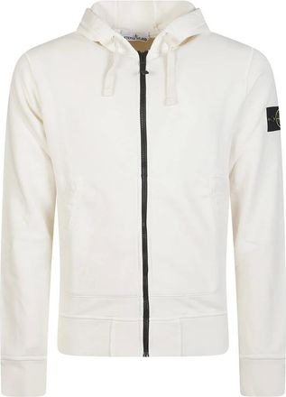 Stone Island Homme, Sweatshirts et sweats &agrave; capuche, Blanc, Taille: L Zip-throughs