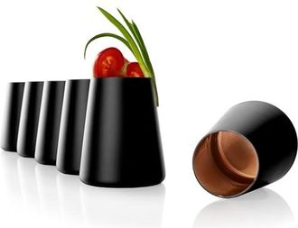 Stölzle Becher Schwarz/Bronze Power 6er-Set 380 ml - Moderne Gläser für Wasser, Wein, Drinks & Saft - Hochwertige Cocktail Gläser aus Kristallglas - Spülmasch