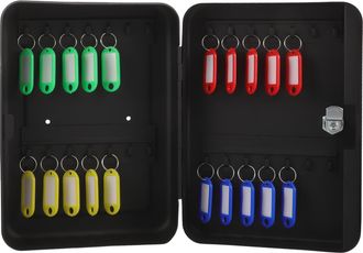 Cabilock Schlüsselkasten Wandmontage aus Robustem Eisen Abschließbare Schlüsselaufbewahrung mit Großem Fassungsvermögen für Büro Zuhause und Immobilienverwaltu