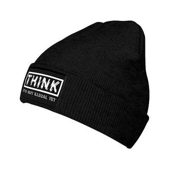 Generic Je Pense Que Ce nest Pas Encore Ill&eacute;gal Unisex Skull Cap Souple Bonnet De P&ecirc;cheur Classique Bonnets Hiver pour Course &Agrave; Pied Randonn&eacute;e Toutes Les Sais