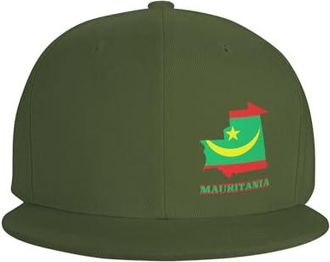 Generic Drapeau De La Mauritanie Carte De La Mauritanie Femme Homme Casquette De Baseball S&eacute;chage Rapide Strapback Cap Snapback Chapeaux Pare-Soleil pour Camp