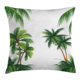 Generic Pillow Cases Tropische Kokospalme, Naturparadies, Pflanzen, Laub, Bl&auml;tter, Digitale Illustration Throw Pillow Covers Zierkissenbez&uuml;ge Weich Sofakissen