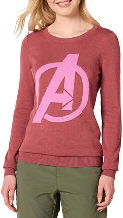 Amazon Essentials Disney | Marvel | Star Wars Pulls légers ras-du-cou Femme, Avengers Logo - Womens, M