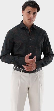 van Laack Hemd mit Paisley Print und Haifischkragen