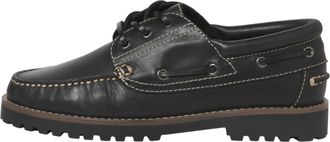 Jack & Jones Herren Jfwbrooklyn Leather Boat Shoe, Black, 42 EU