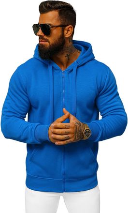 OZONEE Herren Hoodie Sweatjacke Kapuzenpullover Sweatshirt Farbvarianten Kapuzenjacke Kapuzenpulli mit Rei&szlig;verschluss Langarm Sport Style Casual Fitness Trai