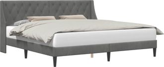 vidaXL Struttura Del Letto Grigio Scuro 180 X 200 Cm Velluto Vidaxl