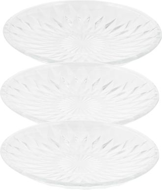 UPKOCH 3 Stück Kristallglas Dessertteller, 15 Cm Runde Servierplatten Für Snacks, Obst Und Süßigkeiten, Transparentes Design Für Zuhause Und Tischdekoration