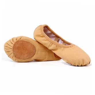 Yarnow Chaussures de Danse Classique pour Femme Semelles de Ballet Chaussures Entra&icirc;nement pour Yoga et Danse Moderne Marron